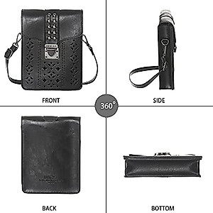 MINICAT Women RFID Blocking Small Crossbody Bags Cell Phone Purse Wallet With Credit Card Slots(Brown-Thicker)