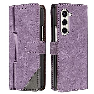 Flip Wallet Case Compatible with Samsung Galaxy Z Fold 5 2023 Case, Samsung Galaxy Z Fold 5 Wallet Case Slim PU Leather Phone Case Flip Folio Leather Case Card Holders Shockproof Protective Case with