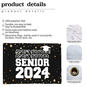 sicrvos Flags for Room Guys Flags Senior Class Of 2024 Flags 3x5 Outdoor Popular Tapestry for Bedroom Wall Art for Parties 3x5 Ft, Graduation Gifts