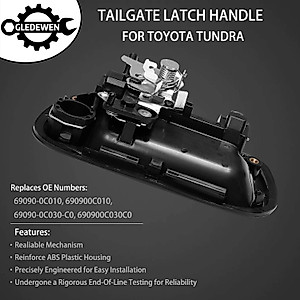 Gledewen Tailgate Handle Liftgate Latch Handle with Keyhole | for 2000-2006 Toyota Tundra | Replaces# 69090-0C010 69090-0C030-C0