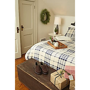 Dearfoams Men's Eli Microsuede Moccasin Slipper, Black, Medium, 80306