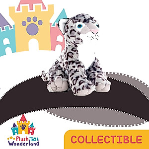 Winter The Snow Leopard Stuffed Animal – 16 Inch Soft and Huggable Plush Toy for Kids – Cute and Adorable Snow Leopard Plushie – Ideal Gift for Boys and Girls