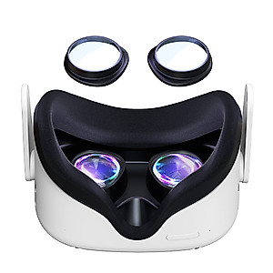 KIWI design Blue Light Blocking Glasses, VR Lens Protector Accessories Compatible with Quest 2, Anti-Glare and Protect Your Eyes from Harmful Blue Light (1 Pair)