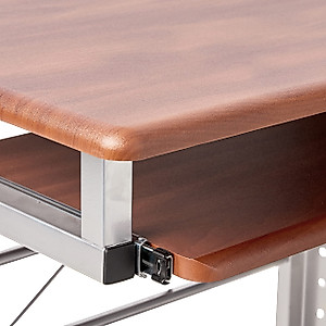 Safco SOHO Mobile Workstation, Medium Cherry/Metallic Gray