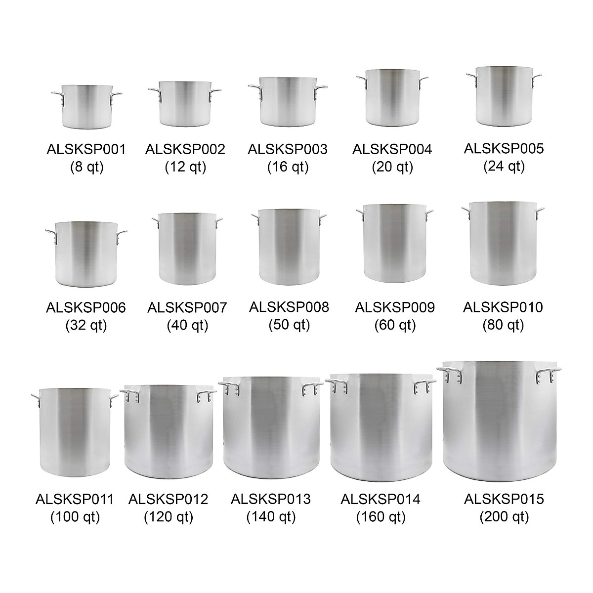 Thunder Group 16 Quart Aluminium Stock Pot