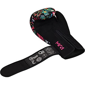 RDX Women Boxing Gloves for Training Muay Thai Flora Skin Ladies Mitts for Sparring, Fighting Kickboxing Good for Punch Bag, Focus Pads and Double End Ball Punching