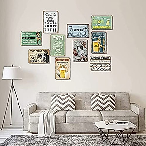 Licpact Garden Metal Tin Sign Wall Decor That's What I Do I Grow Stuff and I Know Things Black Cat for Restaurant Bar Cafe Garage Hotel Man Cave Retro Art Wall Decor Plaque 8x12 Inch