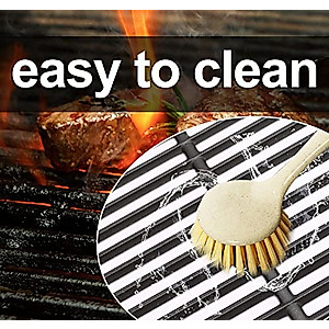 Uniflasy 18.7" Cooking Grates for Weber Genesis II 400 and Genesis II LX 400 Series Gas Grills, Genesis ll LX E-440/S-440, S-410/E-410 Grill Grate Replacement Parts for Weber 66089 66097, Cast Iron