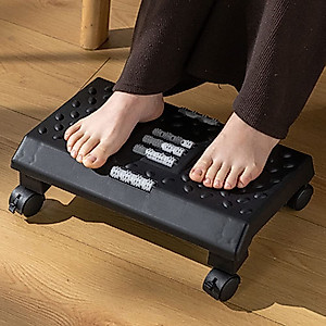 APVTI Foot Rest for Under Desk, Foot Stool -6 Height Adjustable with Massage Surface and Roller for Home Office, All Ages