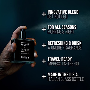 RUGGED & DAPPER Age + Damage Defense Facial Moisturizer and Ronan Cologne for Men