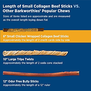 Barkworthies Chicken Wrapped Collagen Sticks Dog Treats (6-Inch, 3-Count)