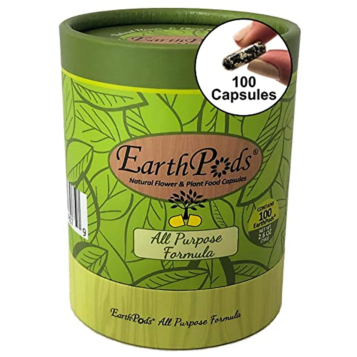 EarthPods Organic Indoor Plant Fertilizer Spikes – All Purpose House Plant Food Sticks (100 Concentrated Capsules) – Potted Plants – Best Gardening Gifts for Women – Made in USA