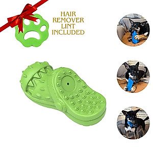 GALAPETGP: Dog Chew Toys. for Aggressive Chewers. Ultra Durable Squeaky Dog Toys. Heavy Duty Chew Toys for Medium & Large Dogs. Includes Free Lint Remover (Green)