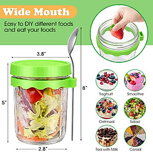 Oyrlize Overnight Oats Containers with Lids and Spoon,Companies,Work and Travel