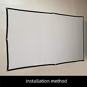 DSJ Projection Screen Projection Portable Screen 100Inch /120Inch 16:9 Foldable Front Rear for Movie Game Home Theater/150 inch
