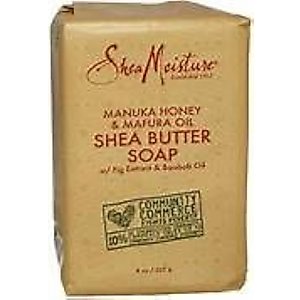 SheaMoisture Shea Butter Soap Manuka Honey And Mafura Oil Bar Soap for Dry Skin Body Soap Cleanser With Shea Butter 8oz