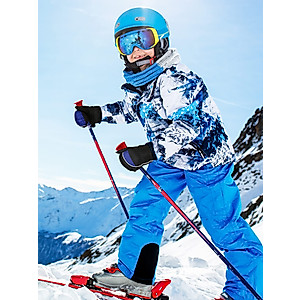 4 Pairs Kids Winter Snow Gloves Mittens Waterproof Warm Ski Gloves Windproof Children Ski Gloves for Boys Girls Cold Weather (Classic Style)