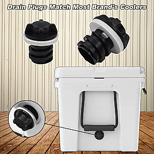 showingo 2 Pack Cooler Drain Plug Replacement for YETI Roadie Tundra Tank Coolers and RTIC Cooler Drain Plug,Great Fit and Doesn't Leak,Easy Drainage,Efficiently Maintains Refrigeration Time!