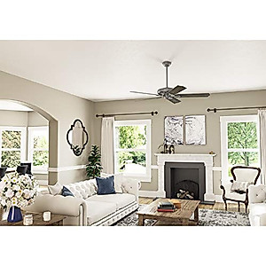 Hunter Fan Company, 51119, 60 inch Royal Oak Matte Silver Ceiling Fan and Handheld Remote