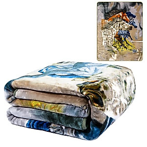 K2 Find 13 Horses Plush Rachel Mink Queen Blanket Signature Collection