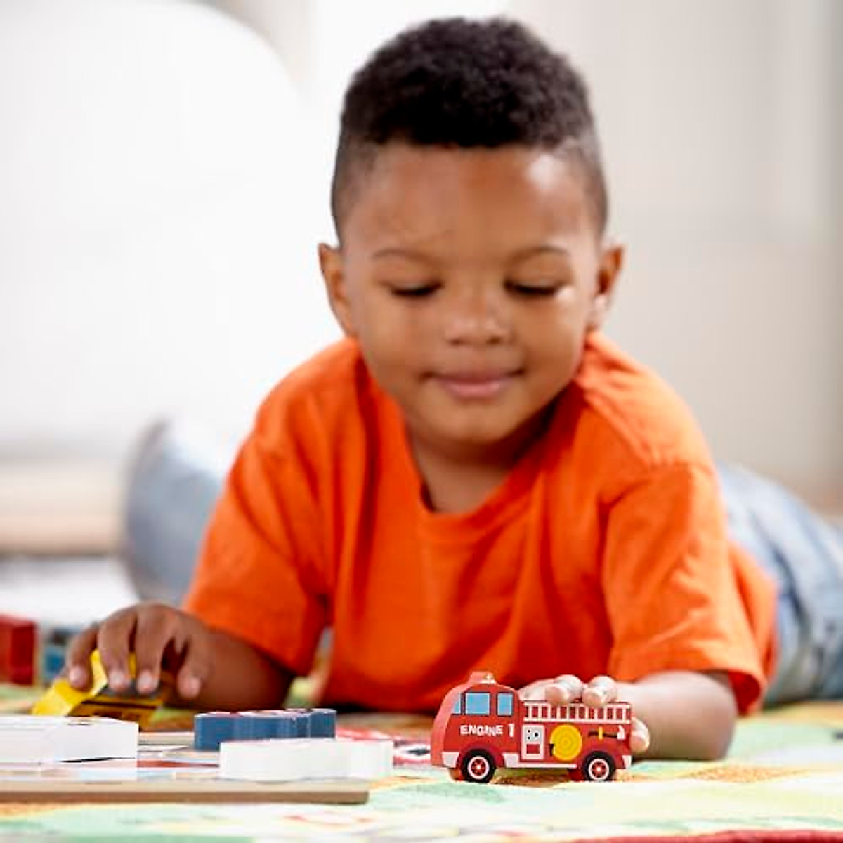 Melissa & Doug Vehicles Wooden Chunky Puzzle - Plane, Train, Cars, and Boats (9 pcs) - FSC Certified