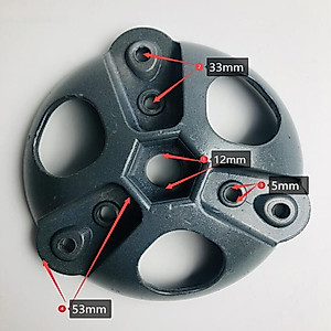 OLONETO 3/5/6 Blade Hub Cover Home Wind Turbine Generator Suitable for 3 5 6 Blade Durable Universal Hub (Color : Three Leaves)