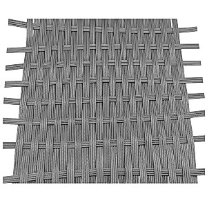RNY Amor Grey Poly Rattan Chair Repair Material with Ribbed Fabric Knitting and Repairing (Dark Grey, 50FT)