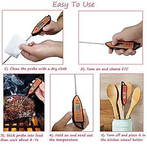 Meat Food Thermometer, Digital Milk Thermometer, Candy Candle Thermometer, Cooking Kitchen BBQ Grill Thermometer, Probe Instant Read Thermometer for Liquids Deep Fry Roast Baking Temperature