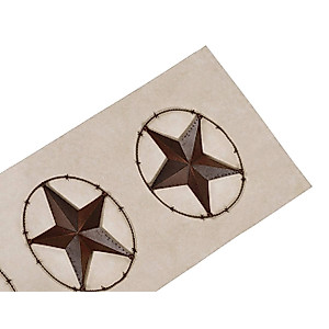 Texas Western Star Rustic Table Runner-Cotton linen-Long 108 inche Barn Star Dresser Scarves,Kitchen Coffee/Dining Farmhouse Cowboy Tablerunner for Country Home Living Room,Holiday Dinner Scarf Decor