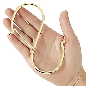 HCTESCO 4.96inch Gold Large S Hooks for Hanging Heavy Duty - Perfect for Plants, Closets, and More! (16)