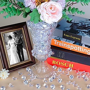 Babenest Acrylic Diamond Fake Gems Vase Filler, 240pcs 3/4 Inch Faux Diamonds Crystals Jewels for Table Scatters Wedding Party Event Arts & Crafts Birthday Decoration Favor (Clear)