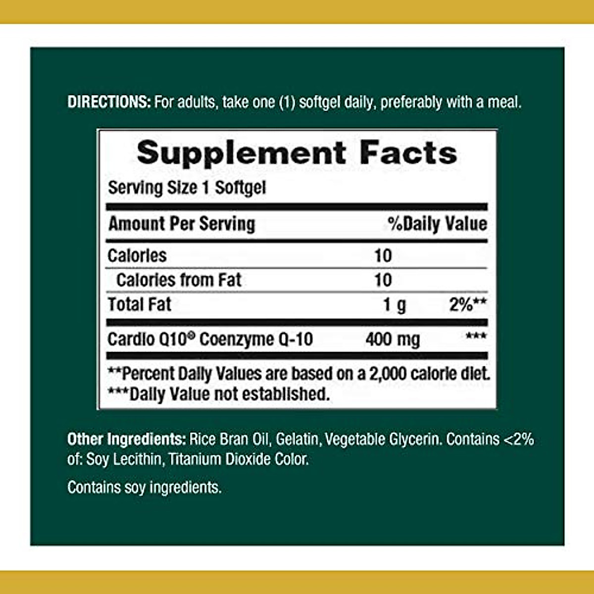 CoQ10 by Nature's Bounty, Dietary Supplement, Supports Heart Health, 400mg, 39 Softgels