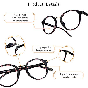 LifeArt Blue Light Blocking Glasses, Anti Eyestrain, Computer Reading Glasses, Gaming Glasses, TV Glasses for Women Men, Anti Glare (Black, No Magnification)