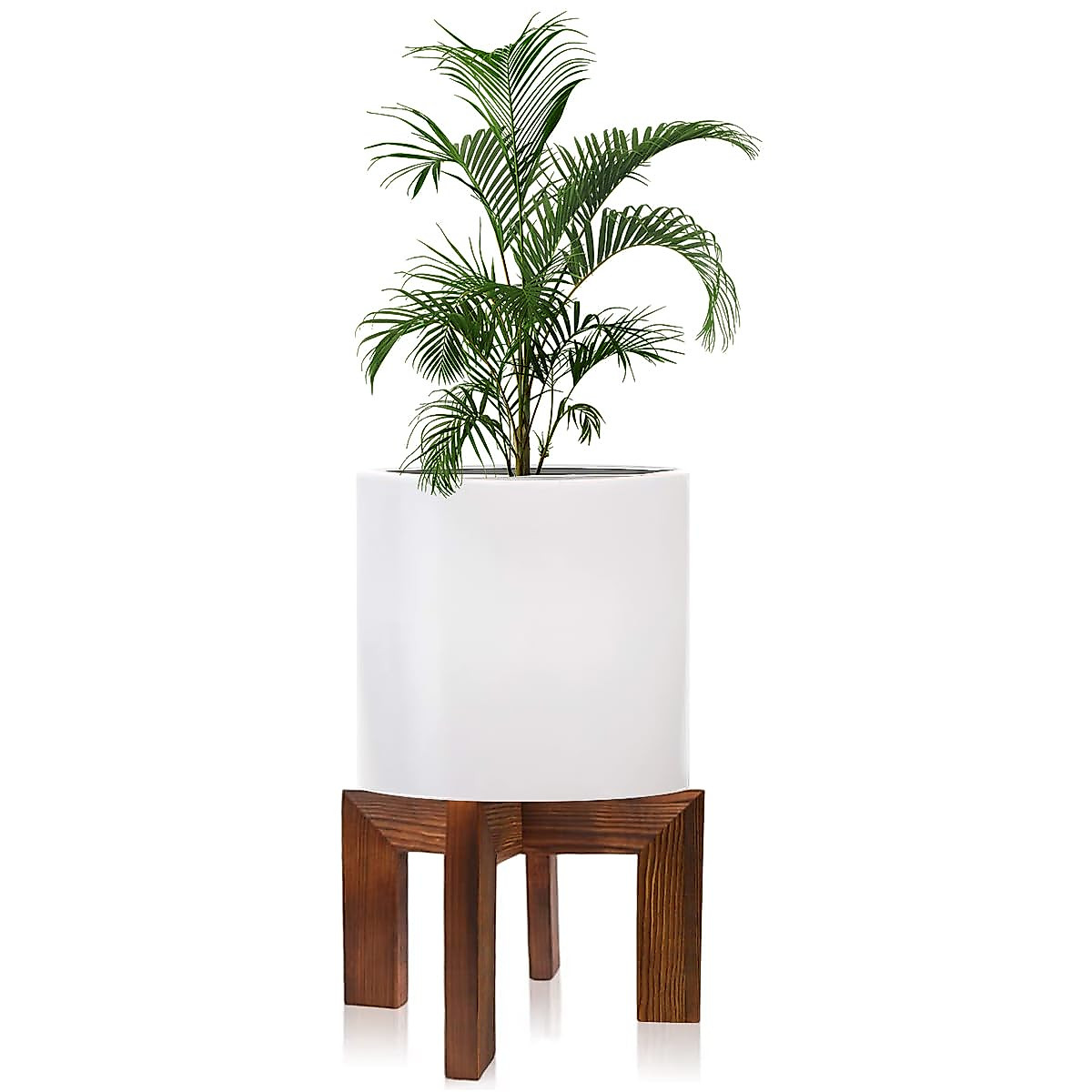 hismocal Wood Plant Stand Indoor/Outdoor for Plants, Large Size Planter Stand Holder,Sturdy and Stable Flower Pot Stand,Fits Most Size Flower Pots In Room(1 Pack)