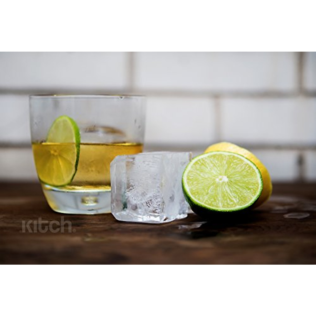 Large Cube Silicone Ice Tray, 2 Pack by Kitch, Giant 2 Inch Ice Cubes Keep Your Drink Cooled for Hours - Cobalt Blue