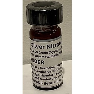 Silver Nitrate Crystal Powder 10 Grams / >99.9% Pure ACS Grade / 10g