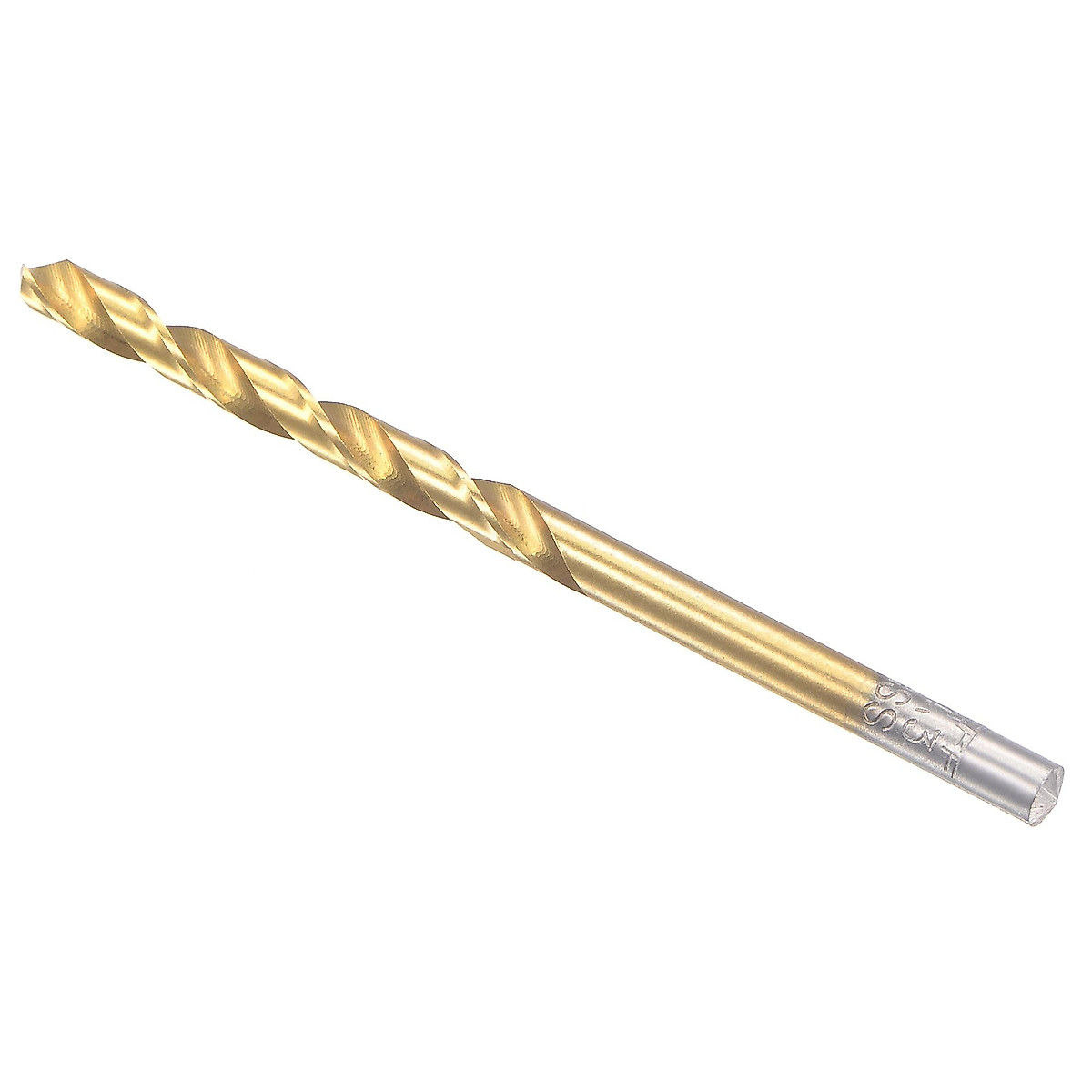 uxcell 4.3mm Drill Bits High Speed Steel Straight Shank 80mm Length Twist Drill Bit Fully Ground Titanium Coated 2 Pcs