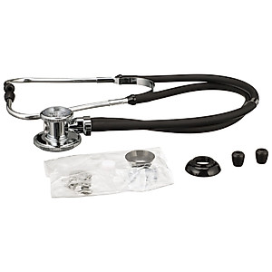McKesson Sprague Rappaport Stethoscope, Double-Sided Chestpiece, Black, 16 in, 1 Count