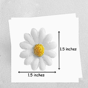 [12 Packed] Women Sweet Daisy Hairpin Side Bridesmaid Hair Clip Beach Wedding Flower Hair Accessory
