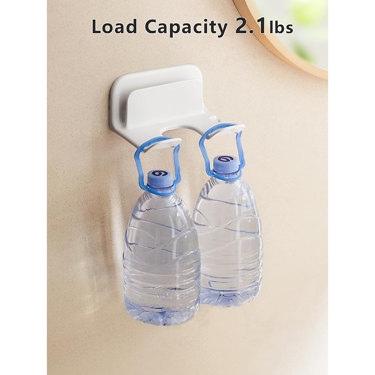 STORICANS Universal Hair Dryer Holder, Blow Dryer Hanger Wall Mount for Hair Dryer Hook with Plug&Cord Organizer Self Adhesive for Cabinet Bathroom |White | 5x4 Inch