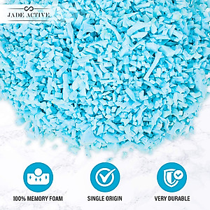 Jade Active Bean Bag Filler Foam - 5 Pound Premium Shredded Memory Foam - Easy Pillow Stuffing Foam for Dog Bed or Couch Cushion - Very Soft and Great for Stuffing