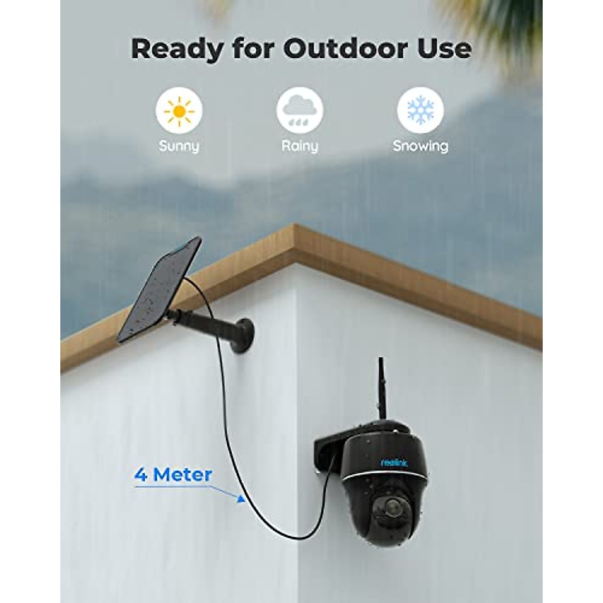 REOLINK 2K Security Camera System Wireless Outdoor, Pan Tilt Battery Solar Cam with 2.4/5GHz Dual-Band WiFi, Smart Detection, Time Lapse, 2-Way Talk, No Hub Needed, Argus PT with Solar Panel (Black)