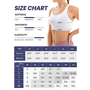 IUGA White Sports Bras for Women High Support Large Bust High Impact Womens Sports Bras Strappy Padded Sports Bra