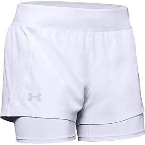 Under Armour Qualifier Speedpocket 2-in-1 Short, Halo Gray (014)/Reflective, X-Small