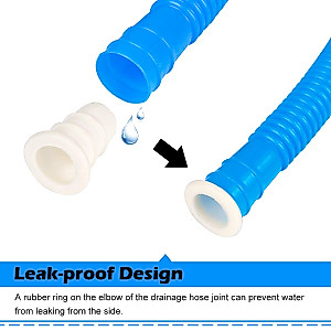 Daisypower Air Conditioner Drain Hose Pipe,Universal 5.2ft for Mini Split Air Conditioner Ductless Heat Pump,Semi-Automatic Washing Machine