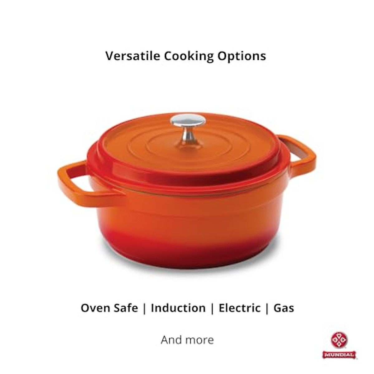 Hercules PA9000-26L Oval Casserole Dutch Oven 3 qts Cast Aluminum with Induction Stove Plate