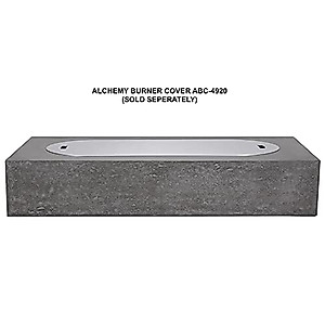 Pyromania Alchemy Outdoor Concrete Fire Pit Table, 60 x 30 Inches - Natural Gas Model in Charcoal Gray Color