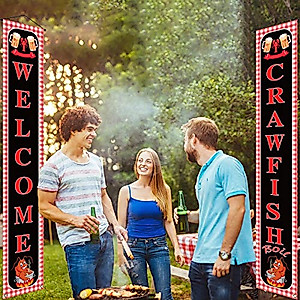 Crawfish Boil Party Decorations and Supplies Crawfish Boil Welcome Sign Banner Crawfish Boil Birthday Party Baby Shower Decoration Outdoor Front Porch