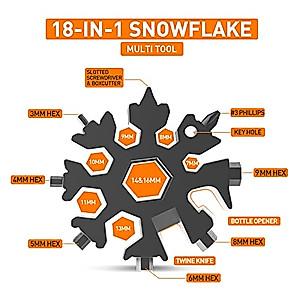 Gifts for Men, Stocking Stuffers for Men Gifts, 18-in-1 Snowflake Multitool, Christmas Gifts for Men, Pocket Tools for Husband Tools for Men, Husband, Grandpa, Unique Dad Gifts from Daughter