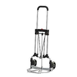 Magna Cart Steel Foldable Hand Truck with Telescoping Handle and 5-inch Rubber Wheels, 160 lb. capacity (MCI-S-SS)